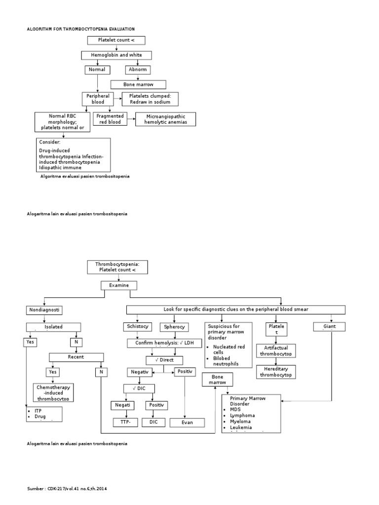 Algorithm For Thrombocytopenia Evaluation - Ing | PDF
