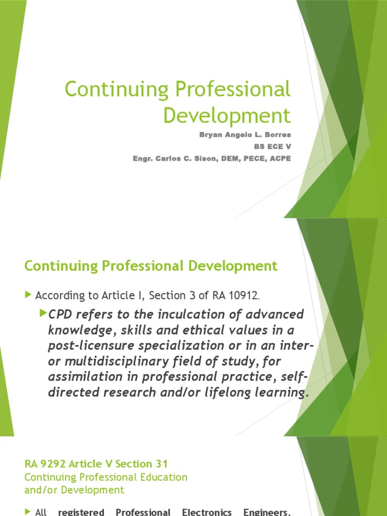 Continuing Professional Development | PDF | Professional Development ...