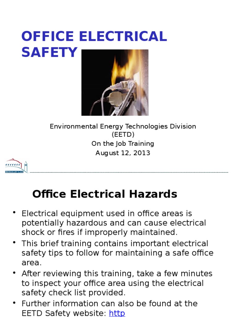 Office Electrical Safety | PDF | Ac Power Plugs And Sockets | Components