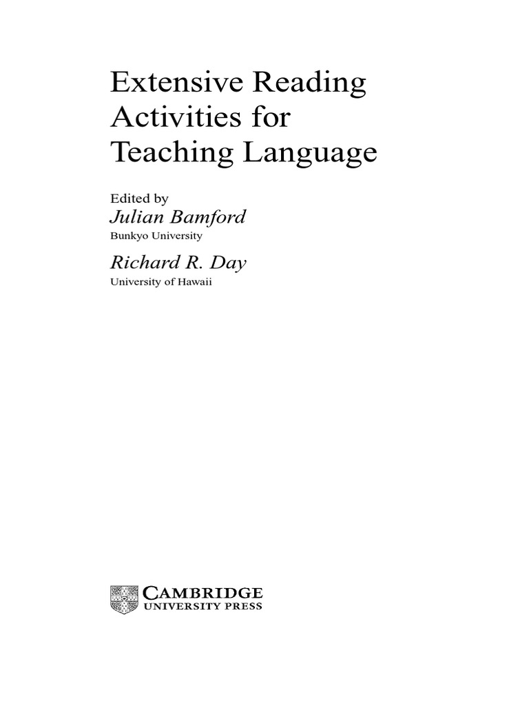 Extensive Reading Activities PDF | Download Free PDF | English As A ...