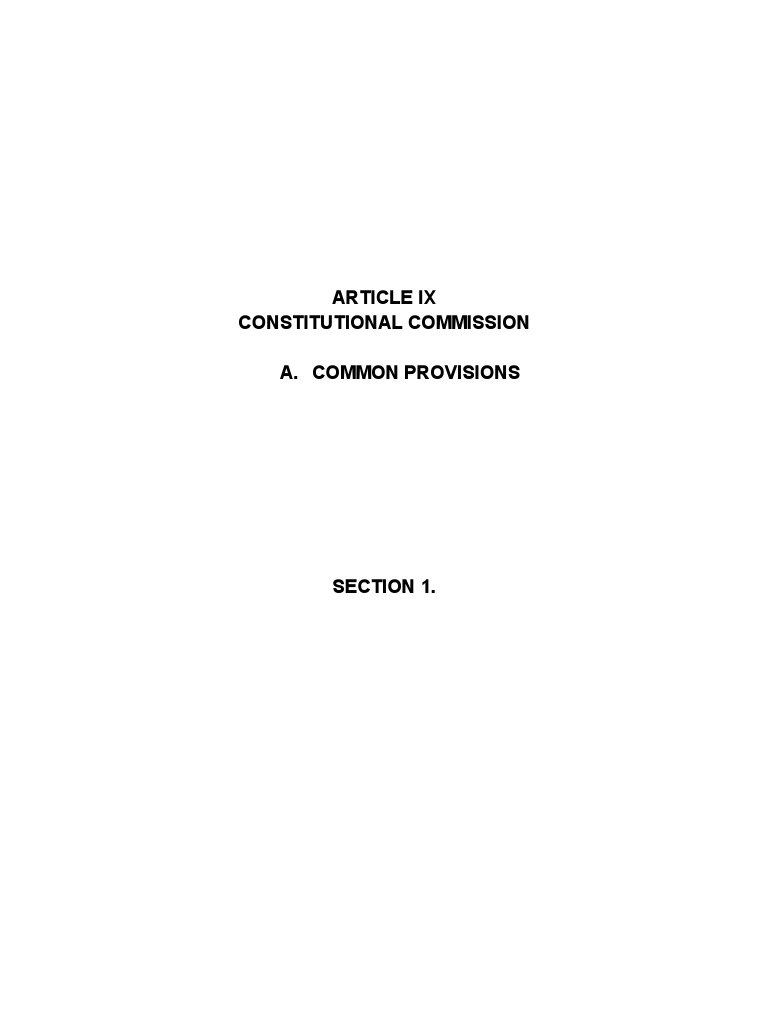ARTICLE IX Index Cards | PDF | Commission On Elections (Philippines ...