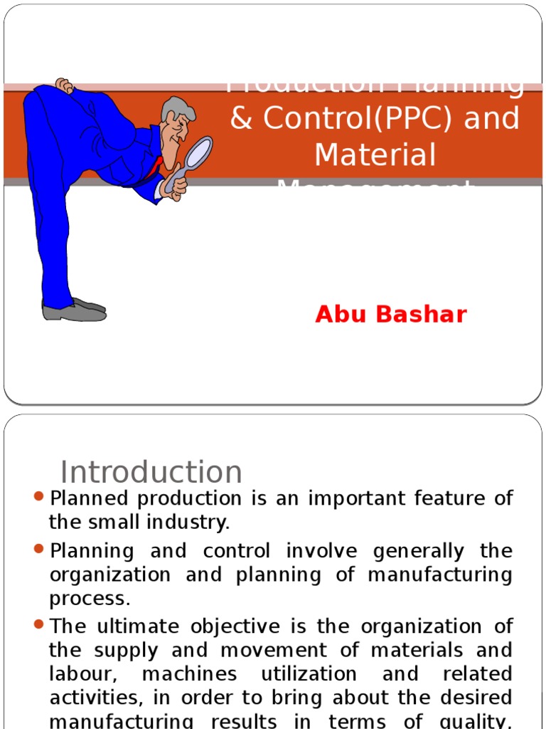 PPC in Manufacturing: Overview and Process | PDF | Procurement | Inventory