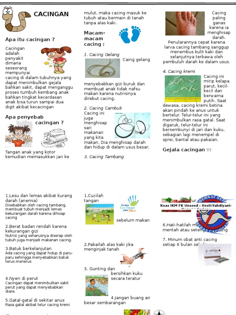 Leaflet Cacingan | PDF