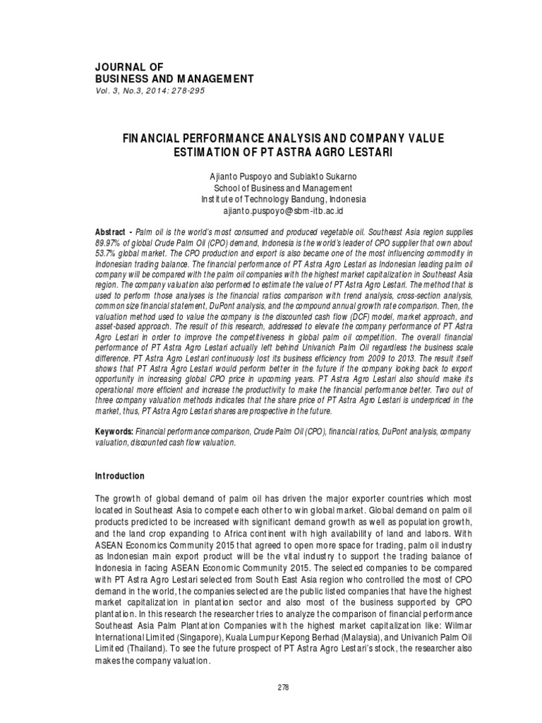 Write-Up Sample (Financial Analysis) | PDF | Cost Of Capital ...