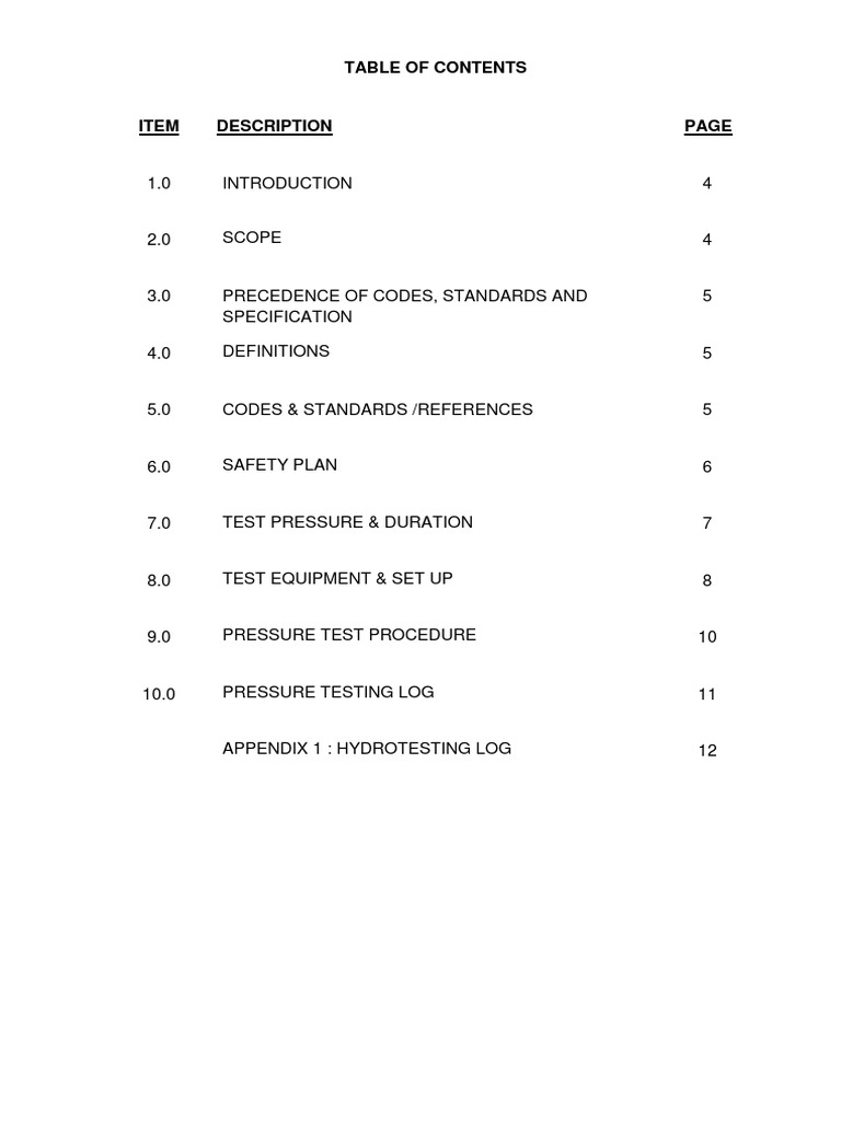 Hydrotest Procedure | PDF | Pipe (Fluid Conveyance) | Pressure