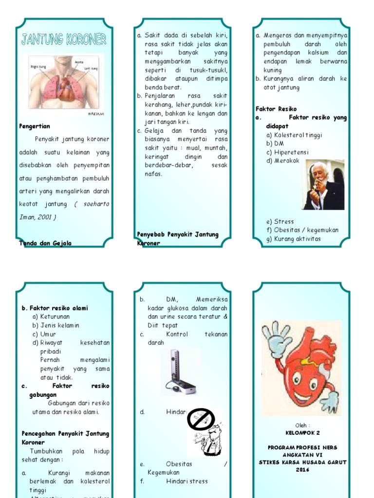 Leaflet Jantung Koroner | PDF | Kesehatan Holistik