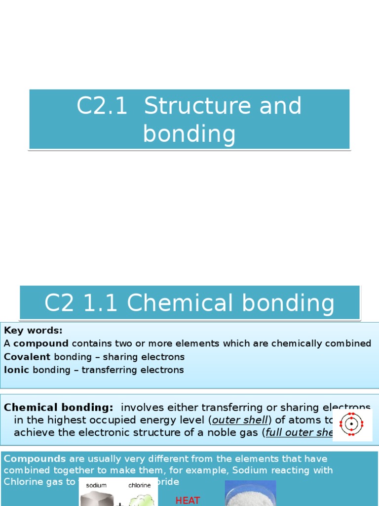 C2 Knowledge Powerpoints | PDF | Ion | Ionic Bonding