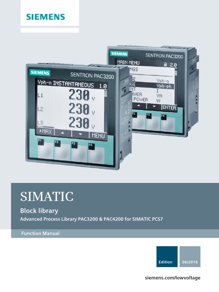 Simatic Pcs 7 Library Pac32004200 | Input/Output | Parameter (Computer ...