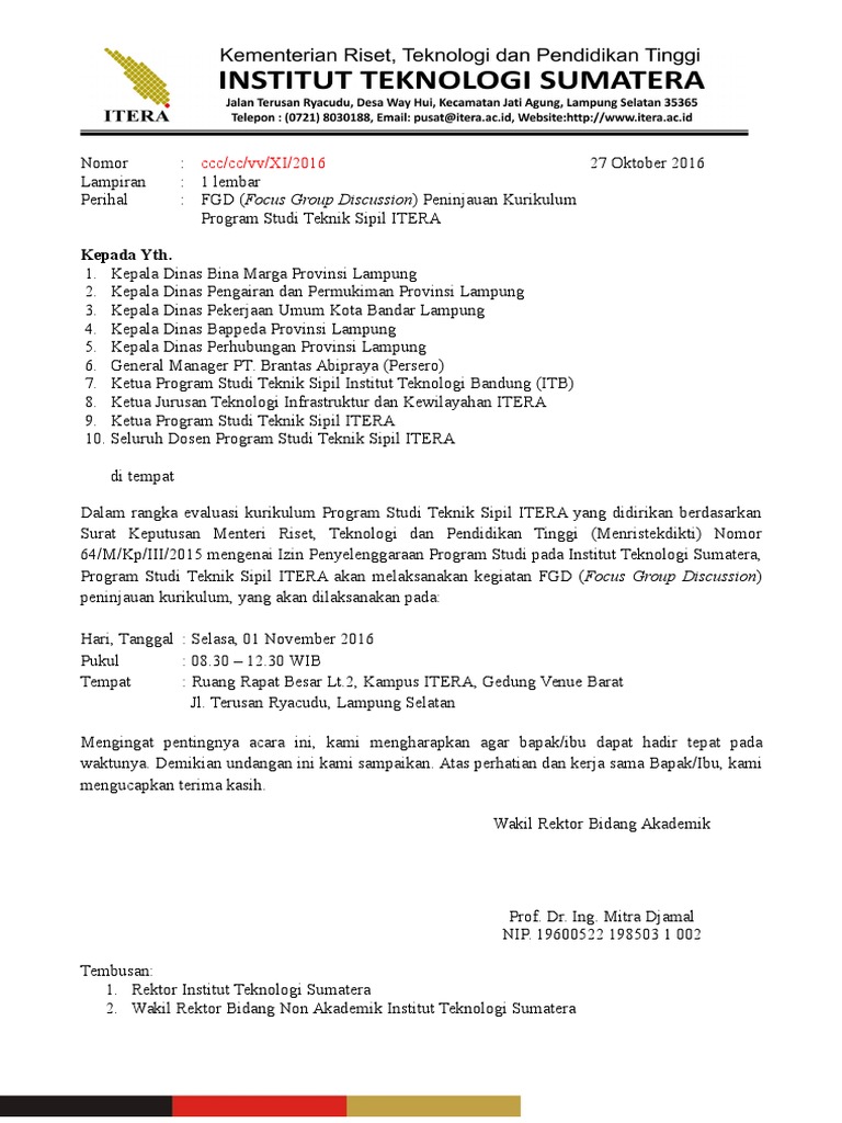 Undangan FGD Teknik Sipil (Rev.3) | PDF