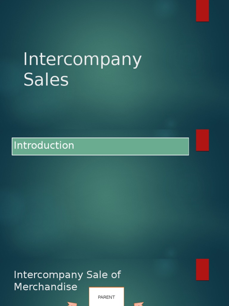 Intercompany Sales and Profit Elimination | PDF | Consolidation ...