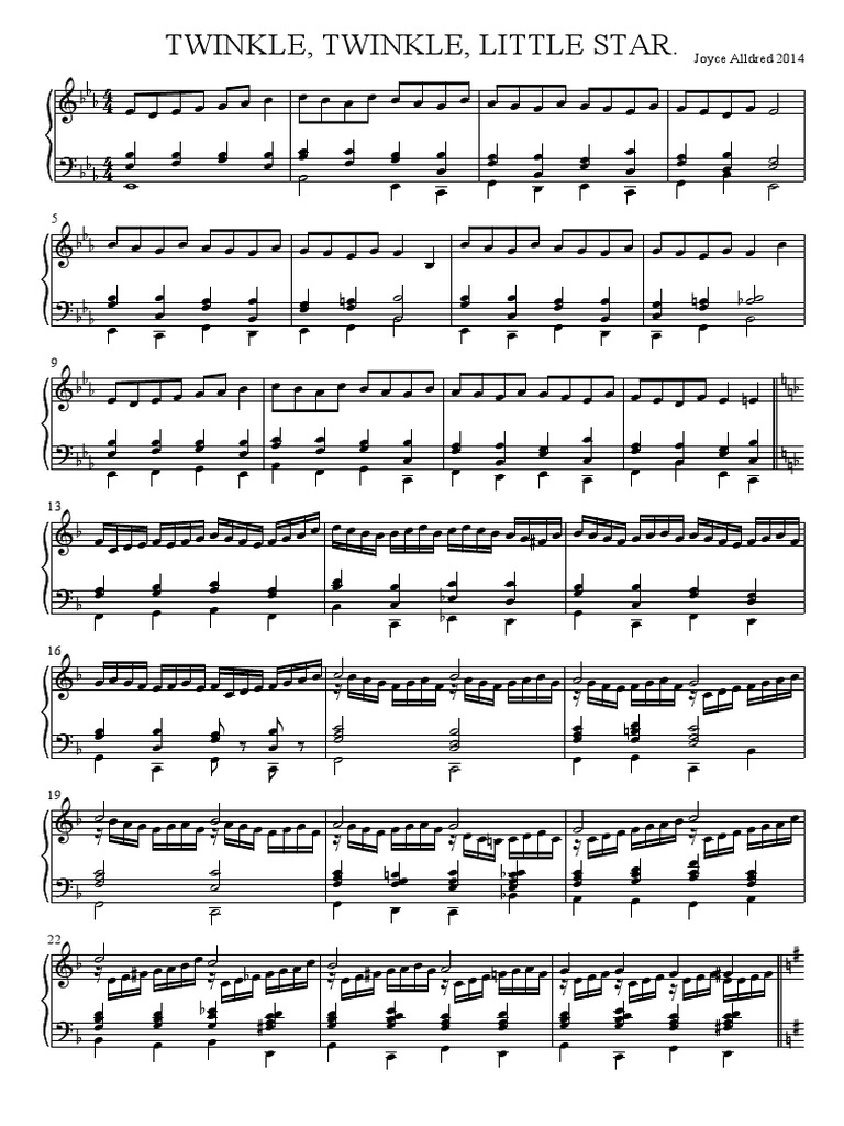 Variations On Twinkle Twinkle Little Star | PDF
