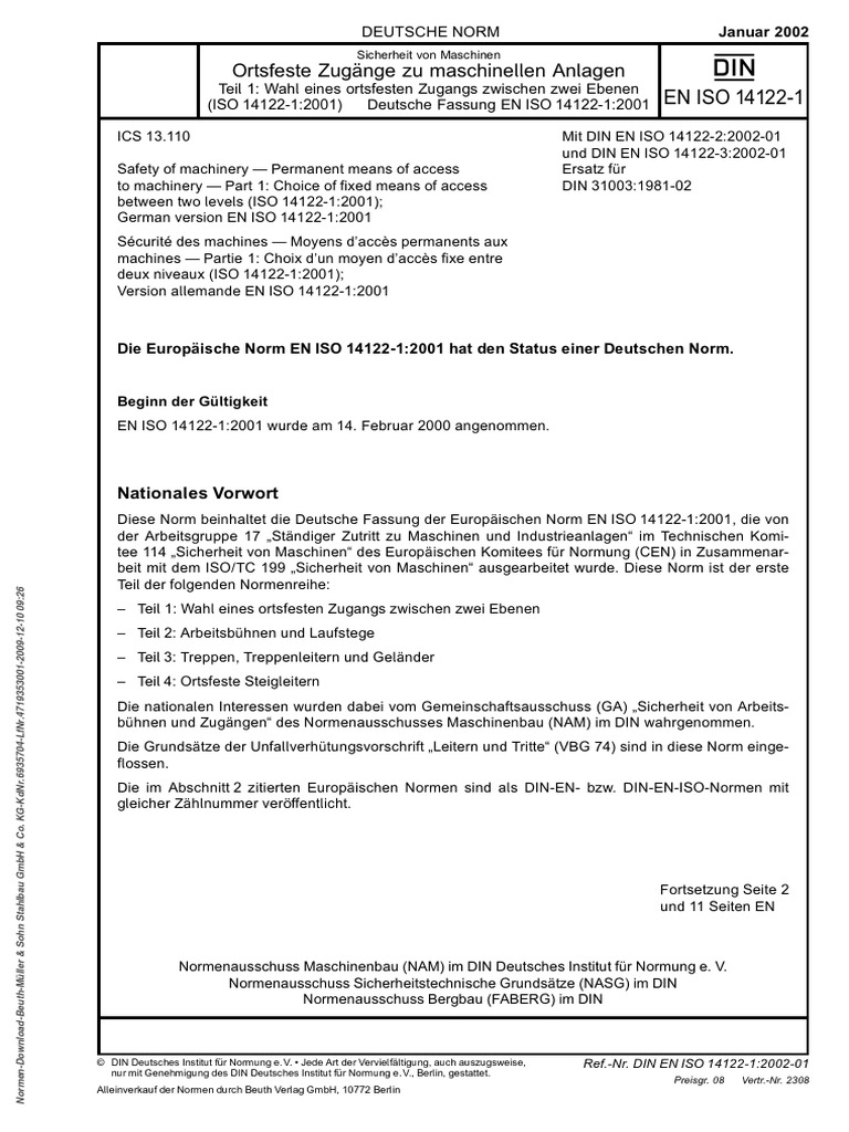 Din en Iso 14122-1 | PDF