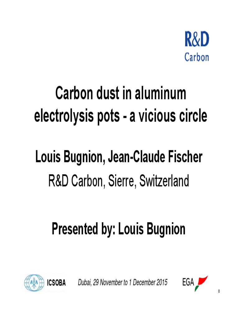 AL16 - Carbon Dust in Aluminum Electrolysis Pots - A Vicious Circle ...