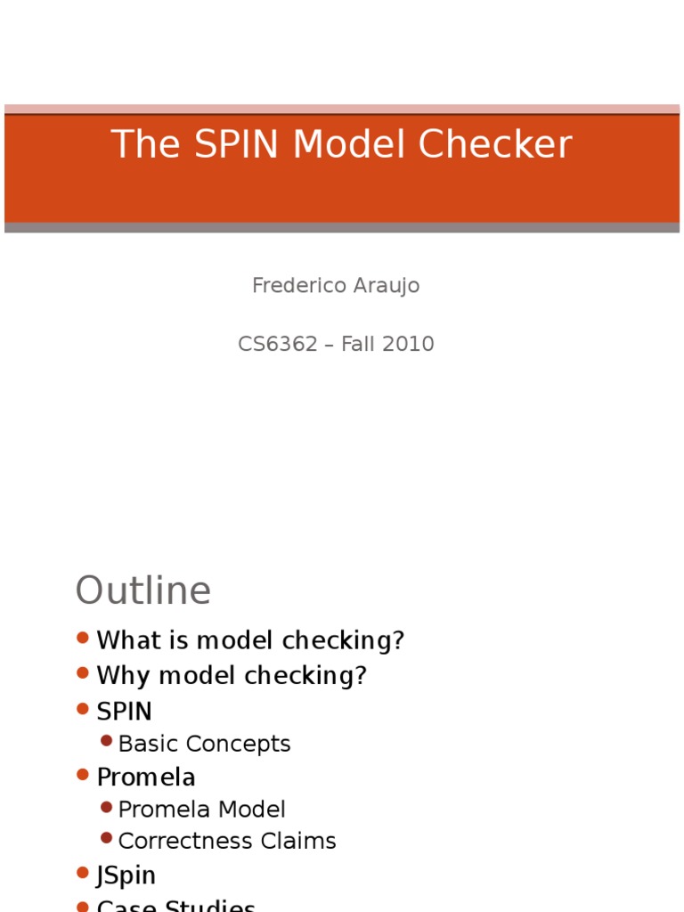 The SPIN Model Checker | PDF | Scientific Modeling | Mathematics Of ...