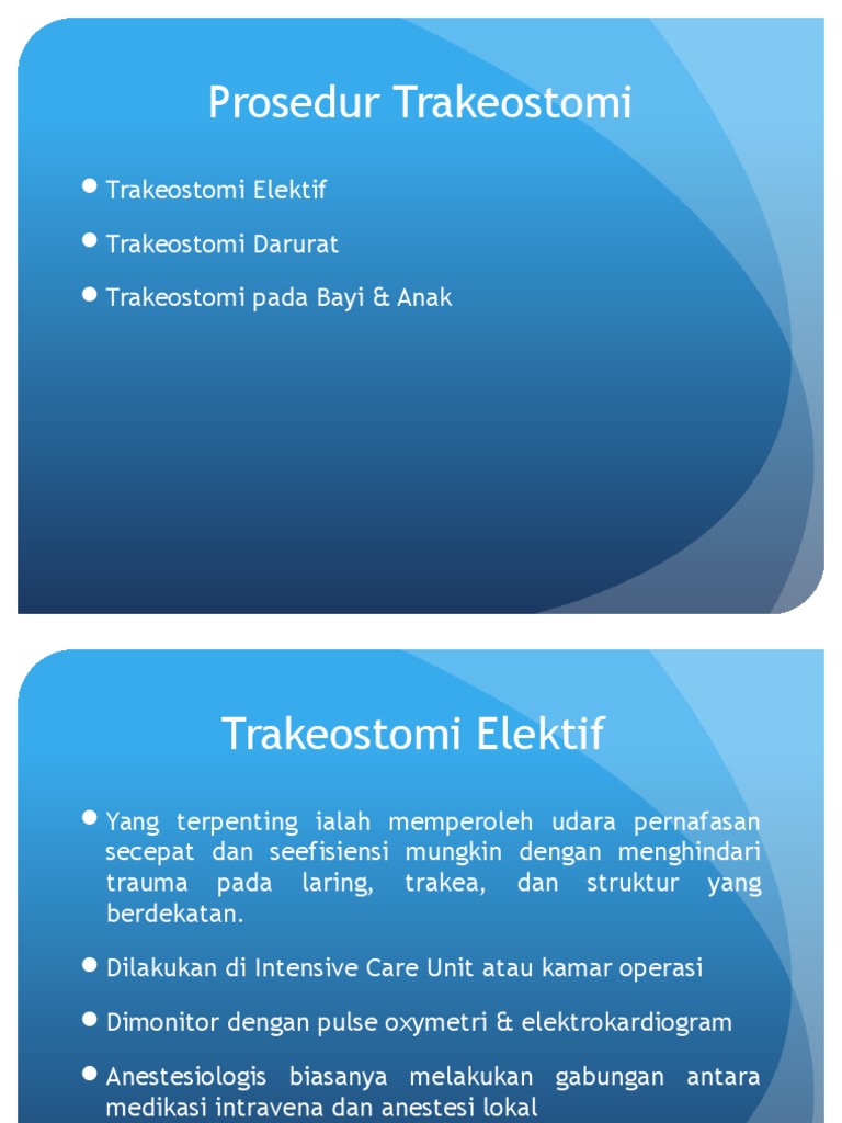 Prosedur Trakeostomi | PDF