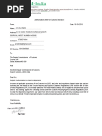 Authorisation Letter New Format Icegate Ad Code | PDF