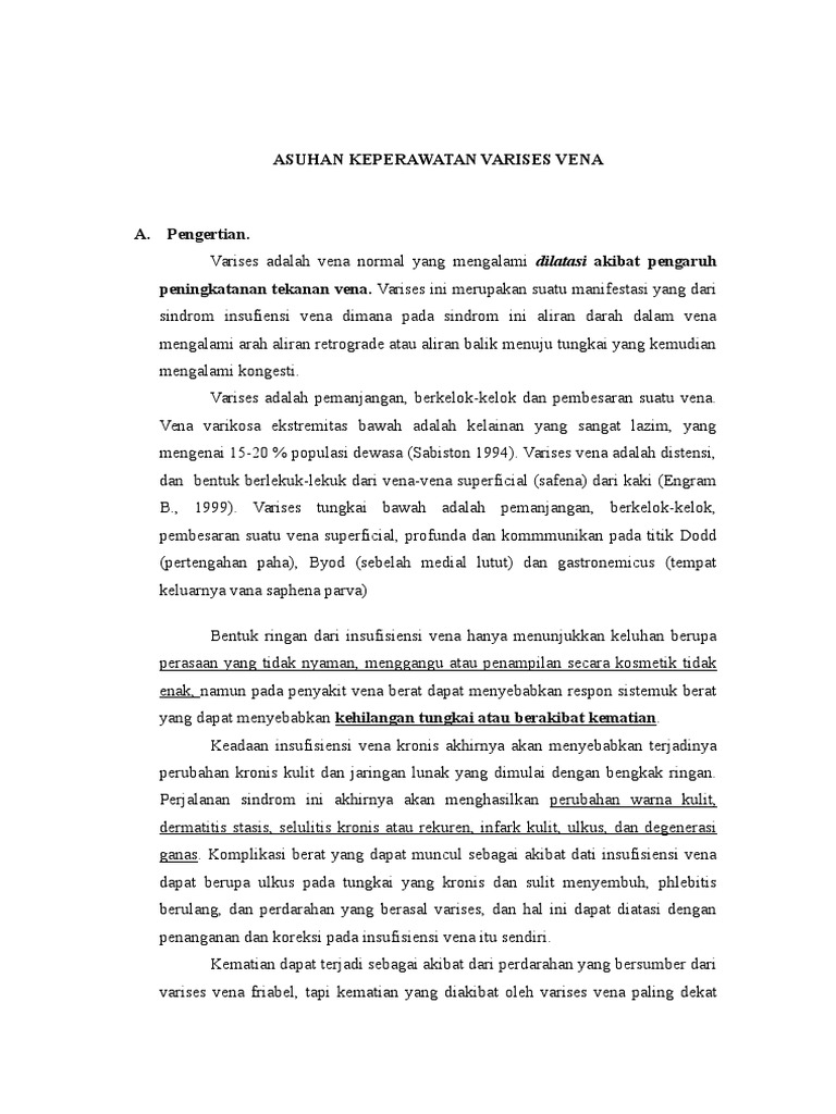 Contoh Varises Vena Berat dan Penanganannya | PDF | Seni | Kesehatan ...