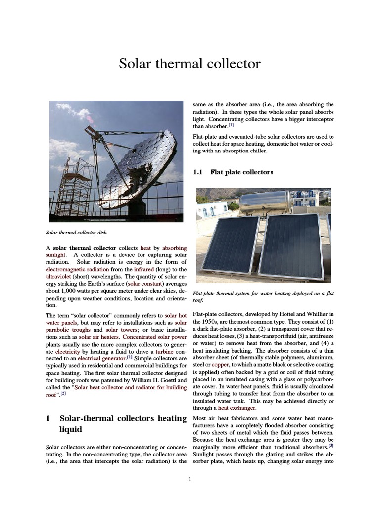 Solar Thermal Collector | PDF | Solar Energy | Building Engineering