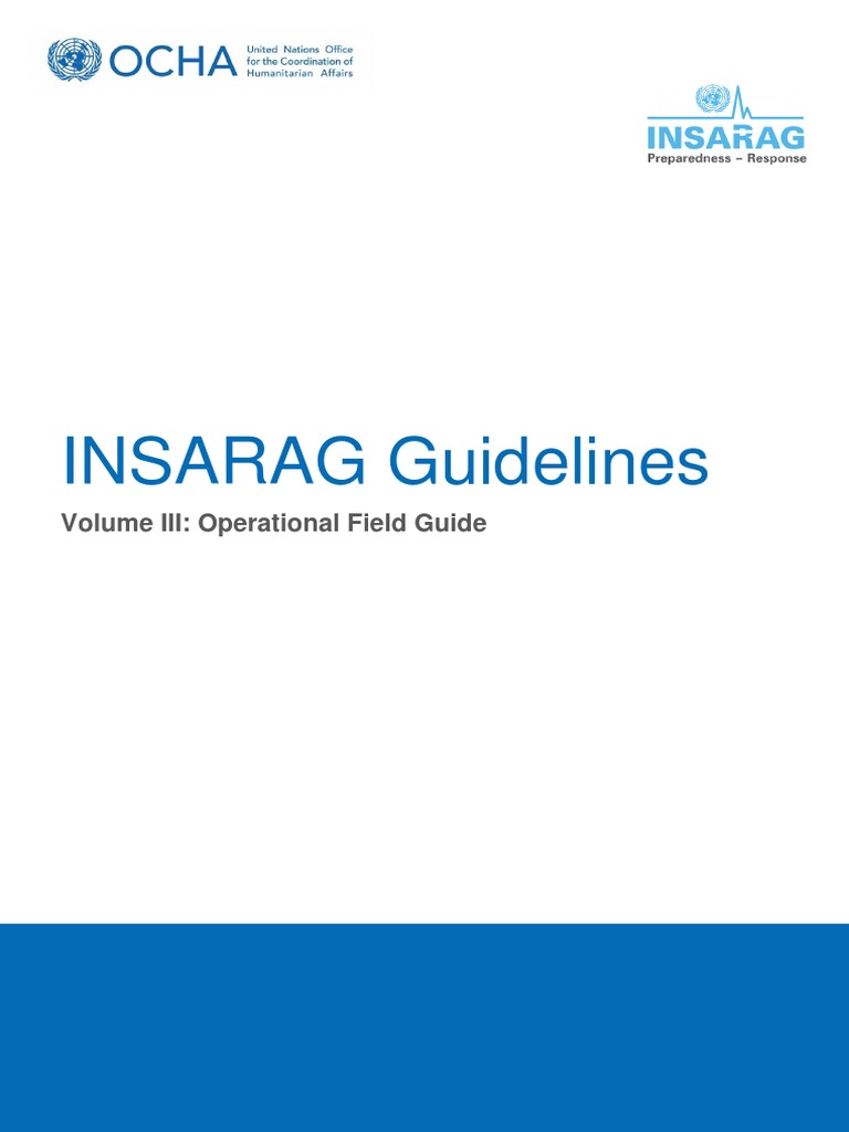 INSARAG Guidelines V3 Operational Field Guide PDF | PDF