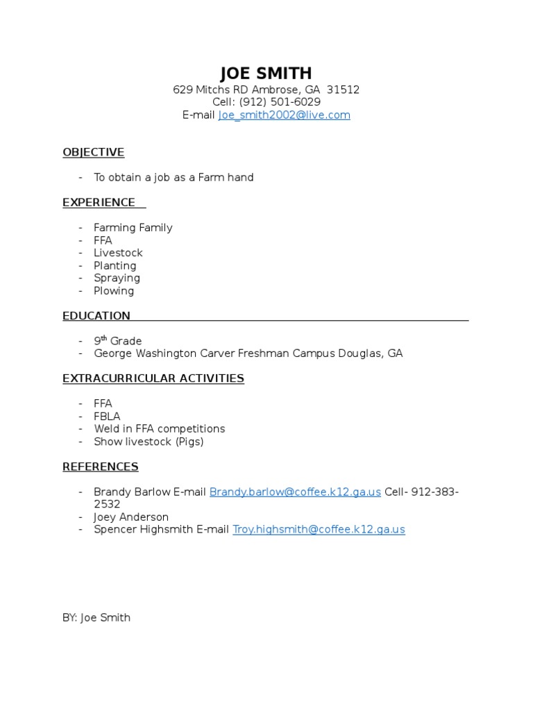 Joes Resume | PDF