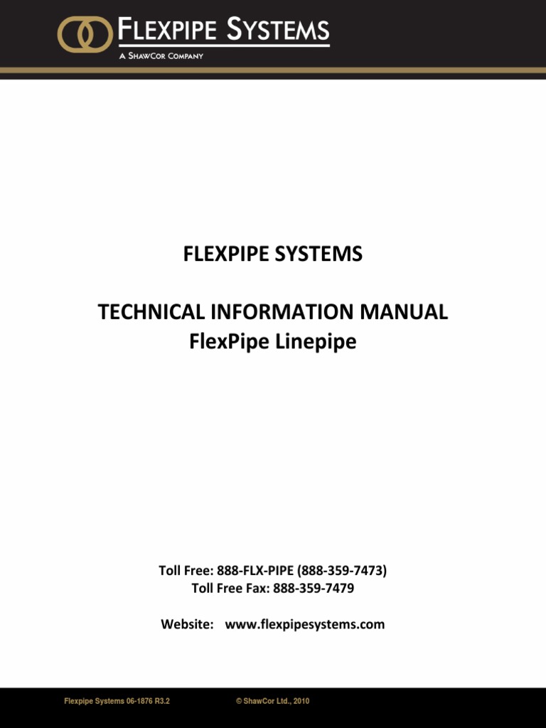 Flexpipe Technical Manual English | PDF | Pipe (Fluid Conveyance) | Composite Material