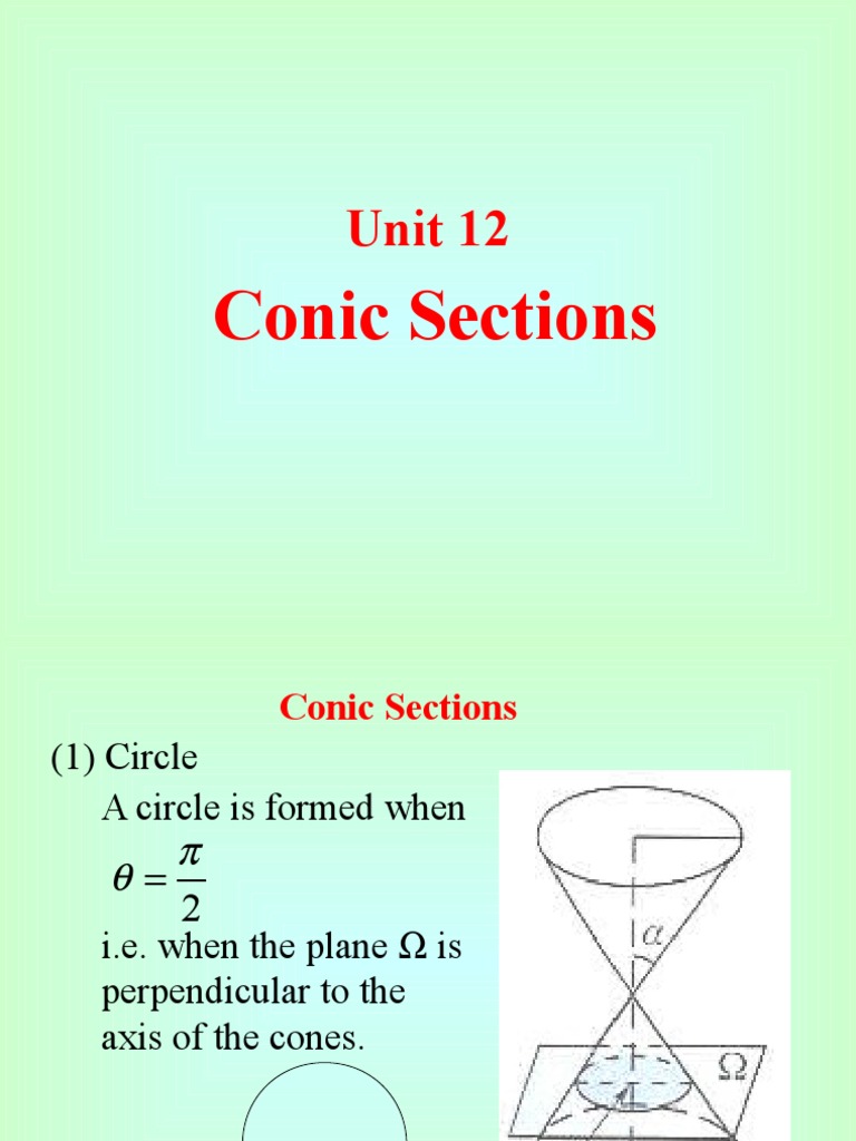Conic Sections | PDF | Ellipse | Algebraic Geometry