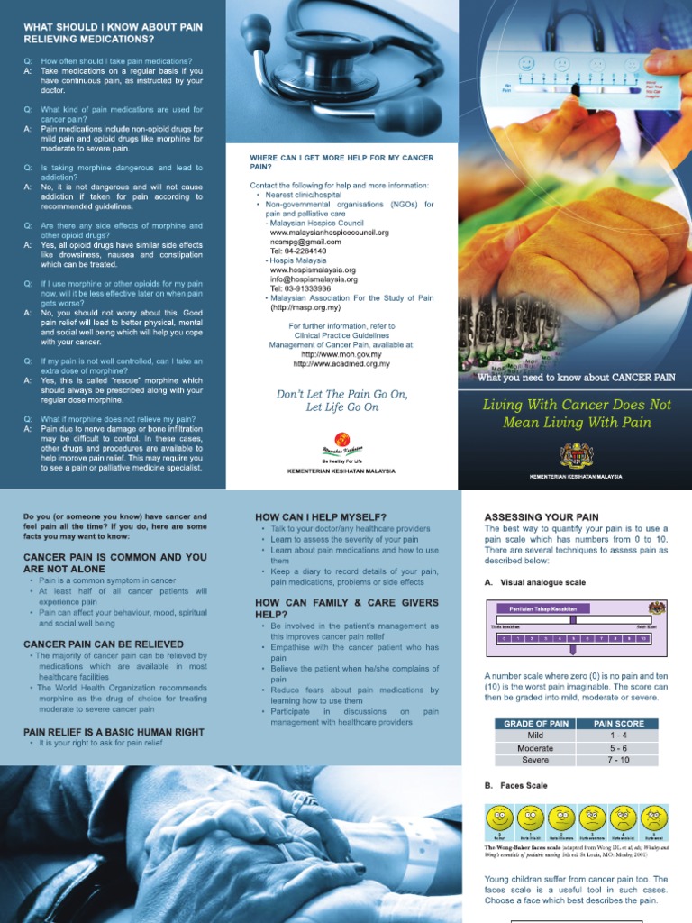 Patient Information Leaflet Management of Cancer Pain | PDF | Diseases ...