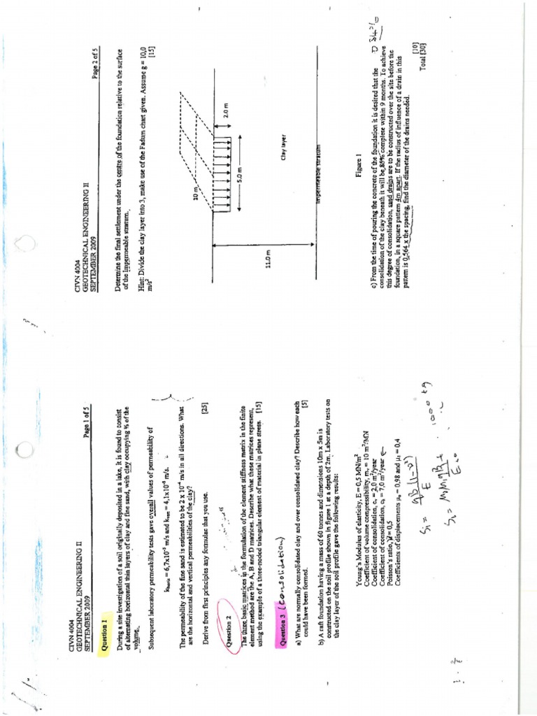 CIVN4004 Geotechnical Engineering Past Papers | PDF