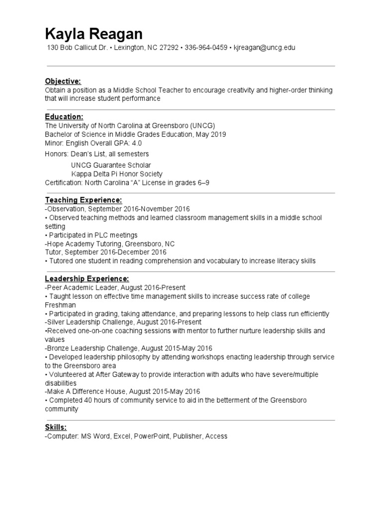 Resume Final | PDF