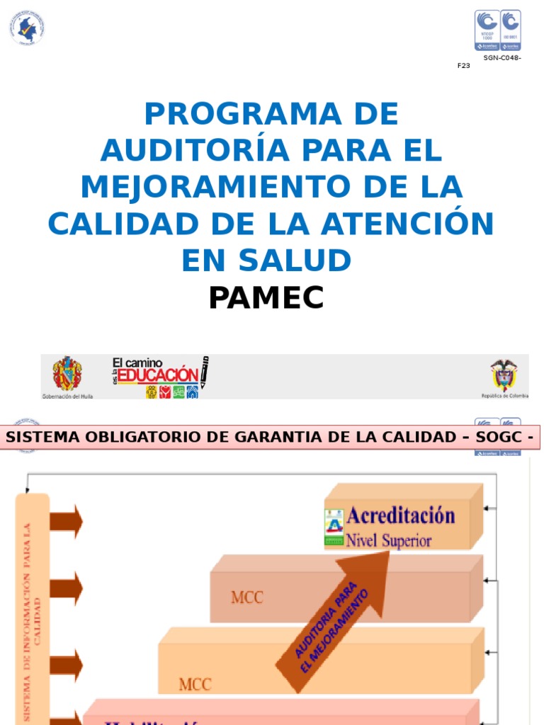 PAMEC | Seguridad del paciente | Calidad (comercial)