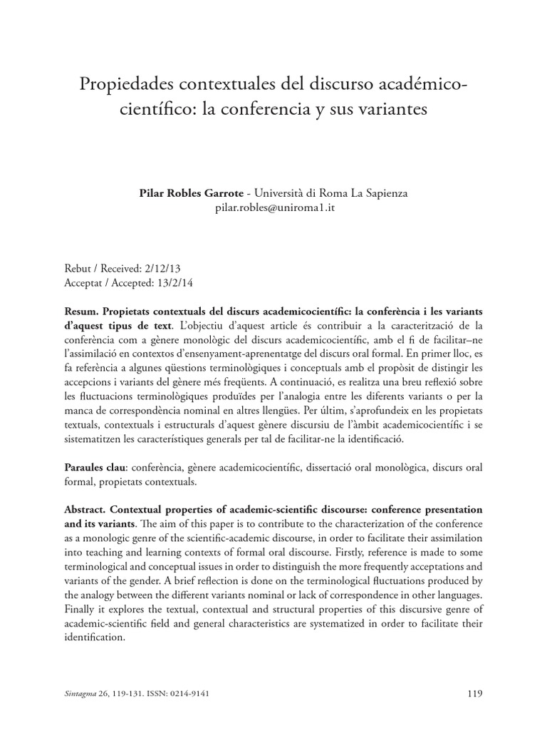 Discurso Académico-Científico PDF