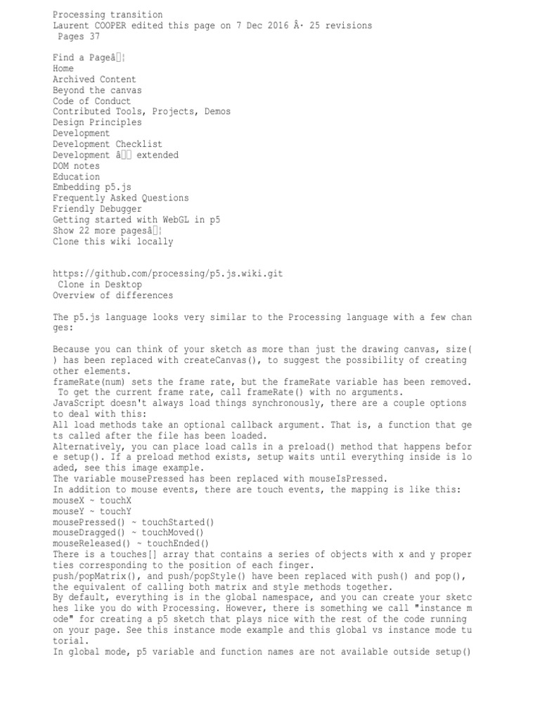 Function Draw P5 Js Pdf Web Gl Variable Computer Science