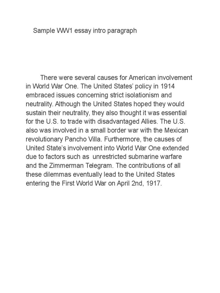 Causes of U.S. Entry into WW1 | PDF | Politics