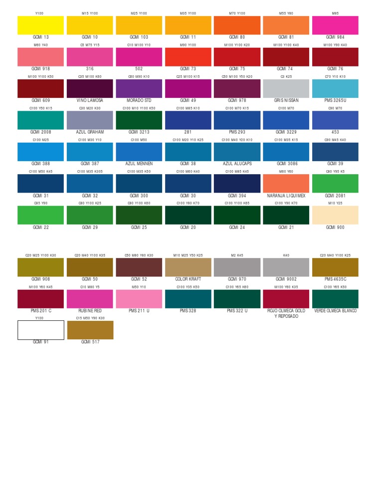 colores GCMI