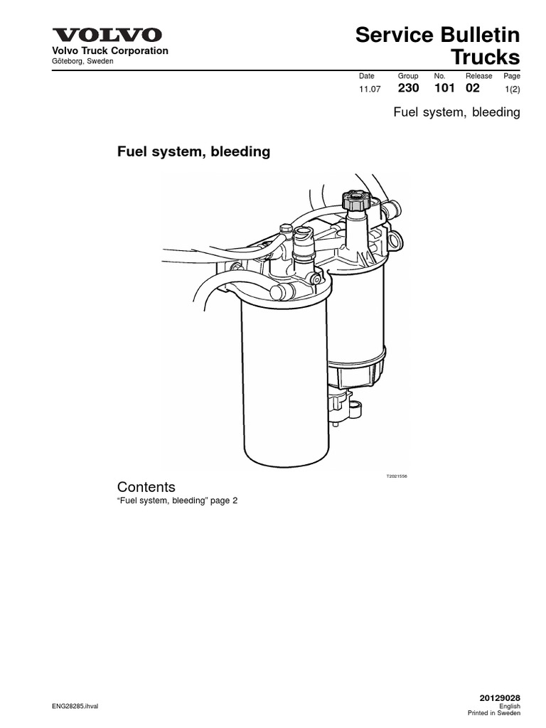 Bleeding Fuel System | PDF