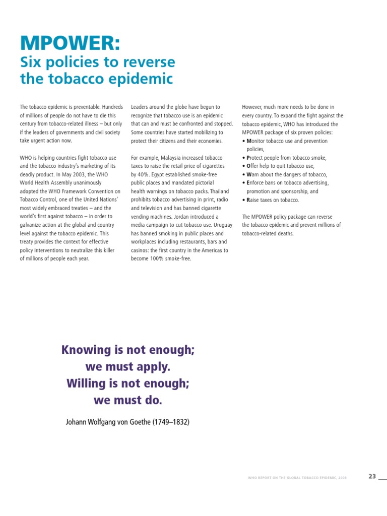 Who Mpower | Download Free PDF | Tobacco Smoking | Addiction