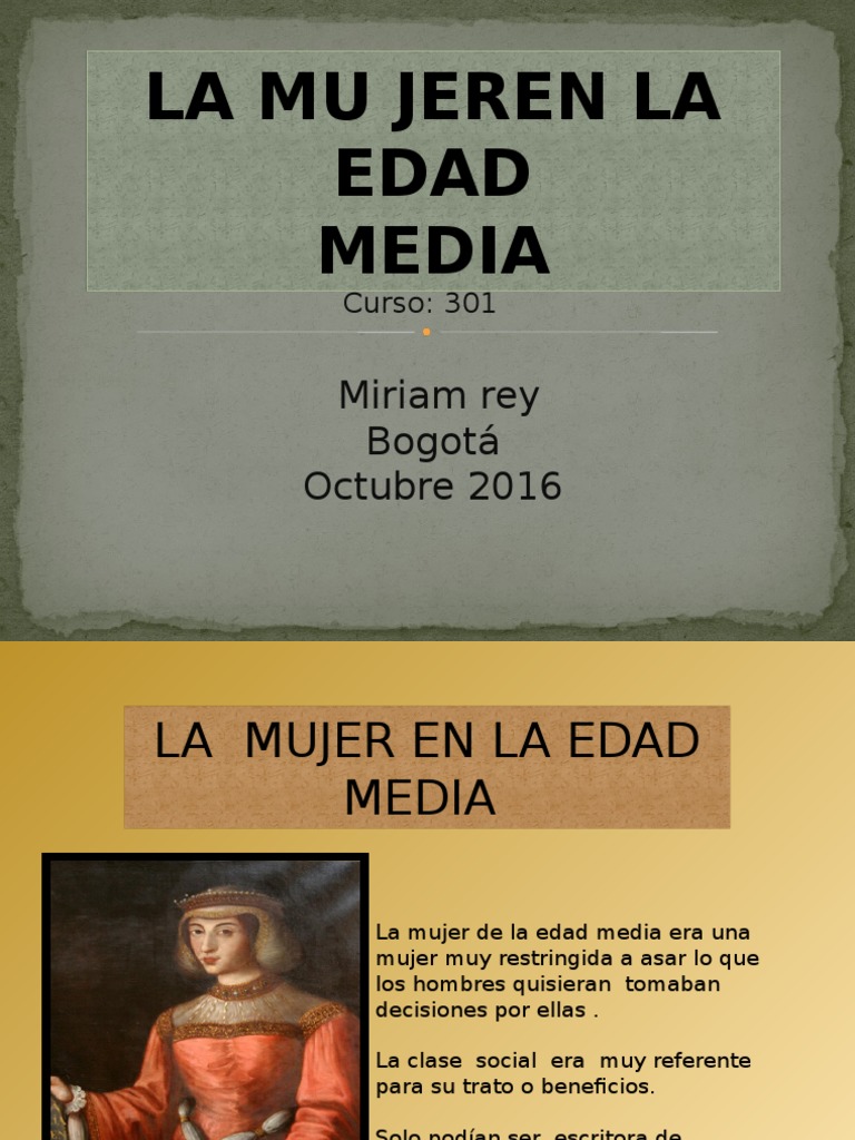 La Mujer en La Edad Media | PDF | Baja Edad Media | Mujer
