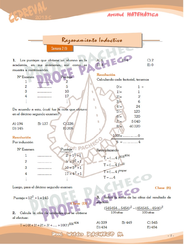 Razonamiento-Inductivo Ejercicios Resueltos