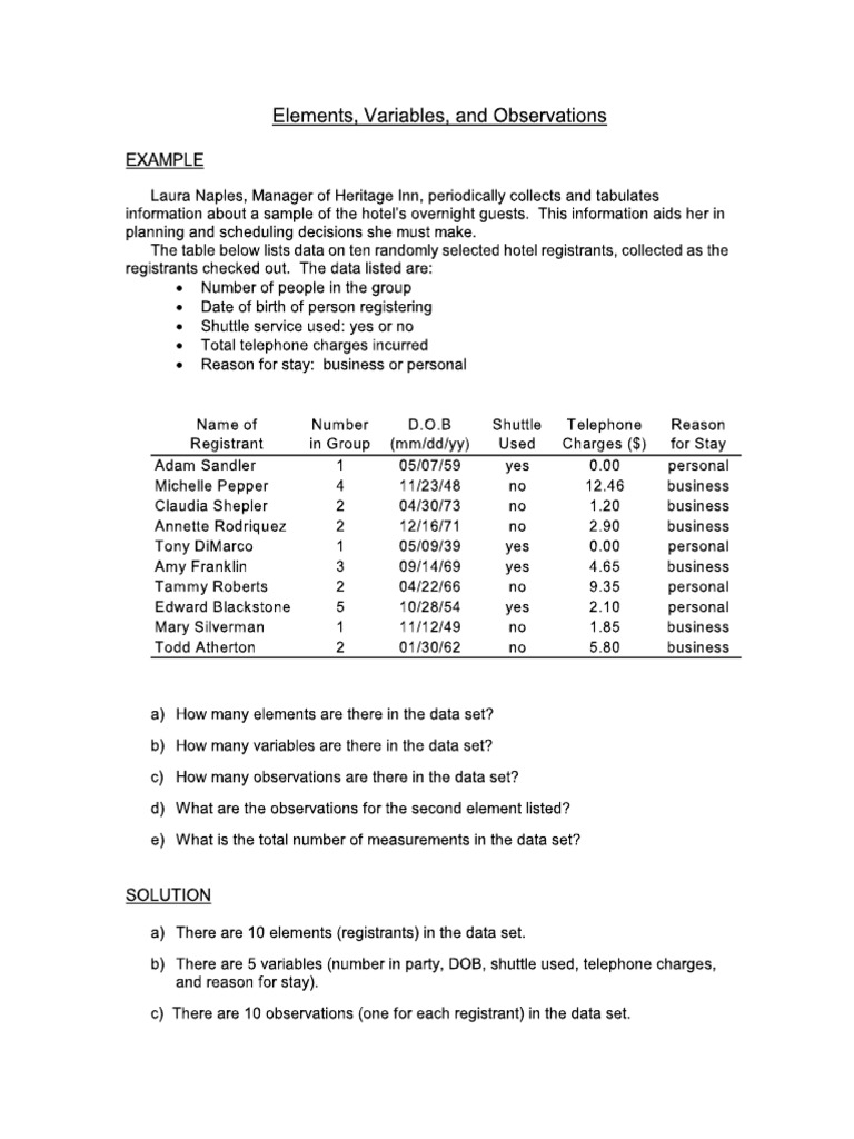 1.2.data - Word Document-Elements, Variables, and Observations | PDF ...