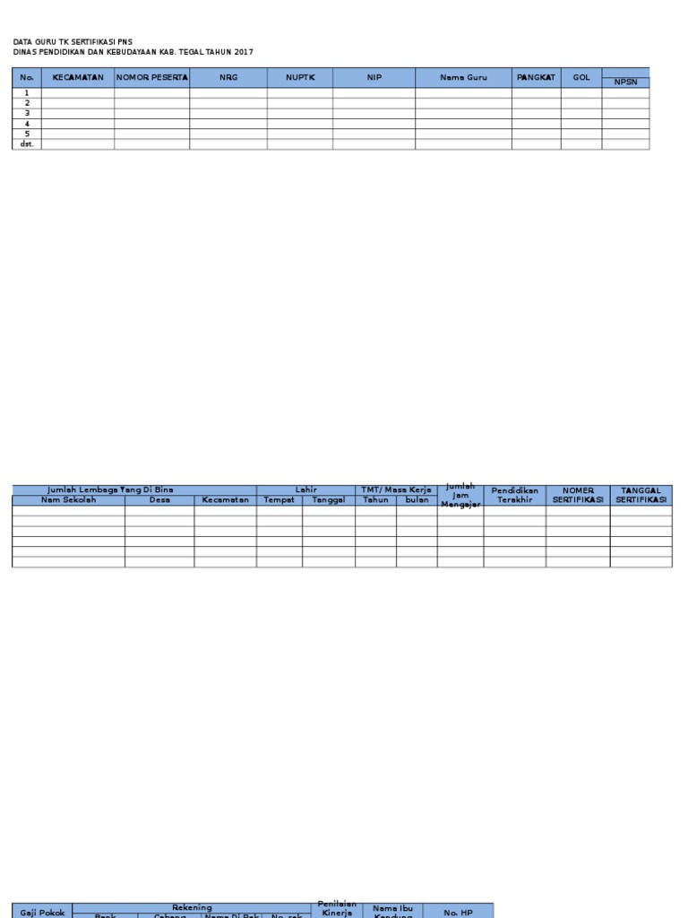 Format Data Guru TK | PDF