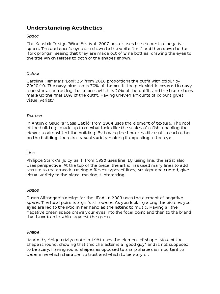 Understanding Aesthetics | PDF