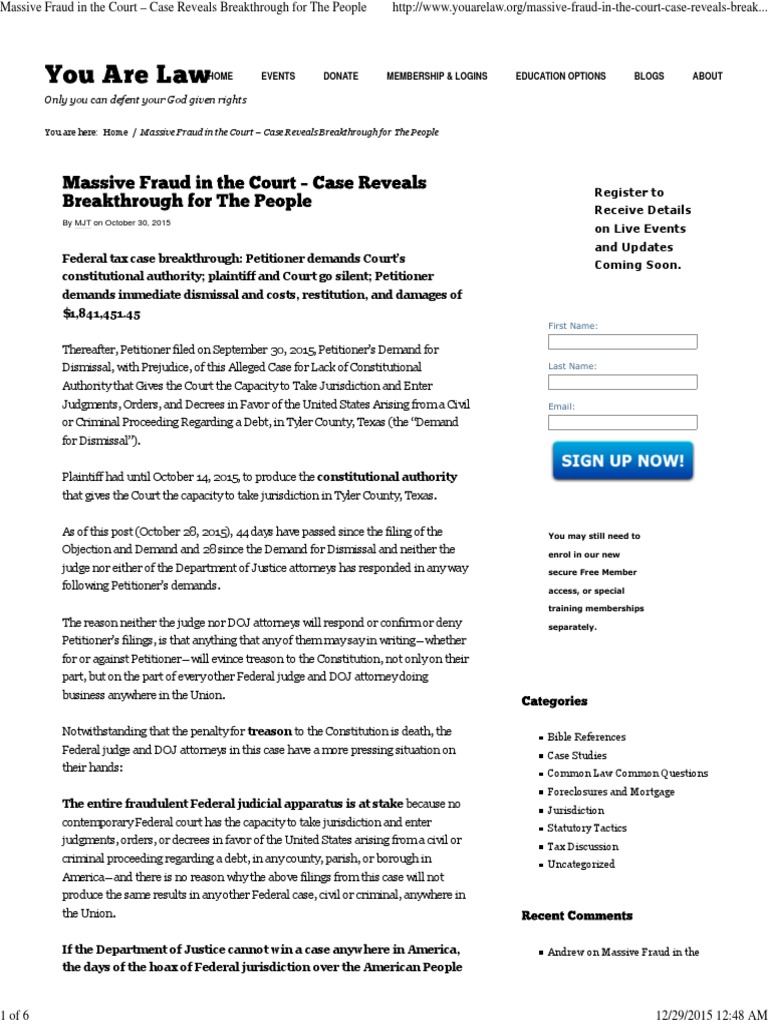 Massive Fraud in The Court | PDF | Lawsuit | Foreclosure