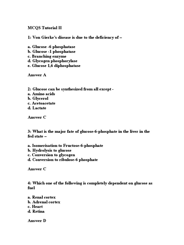 Biochemistry MCQs: Metabolism & Enzymes | PDF | Glycolysis | Glycogen