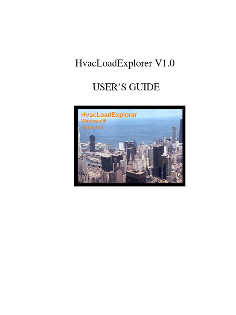 HvacLoadExplorer Manual | PDF | Hvac | Window