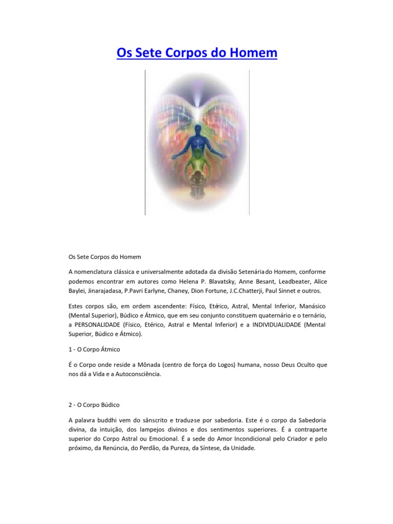 Os Sete Corpos Do Homem | PDF | Mente | Pensamento