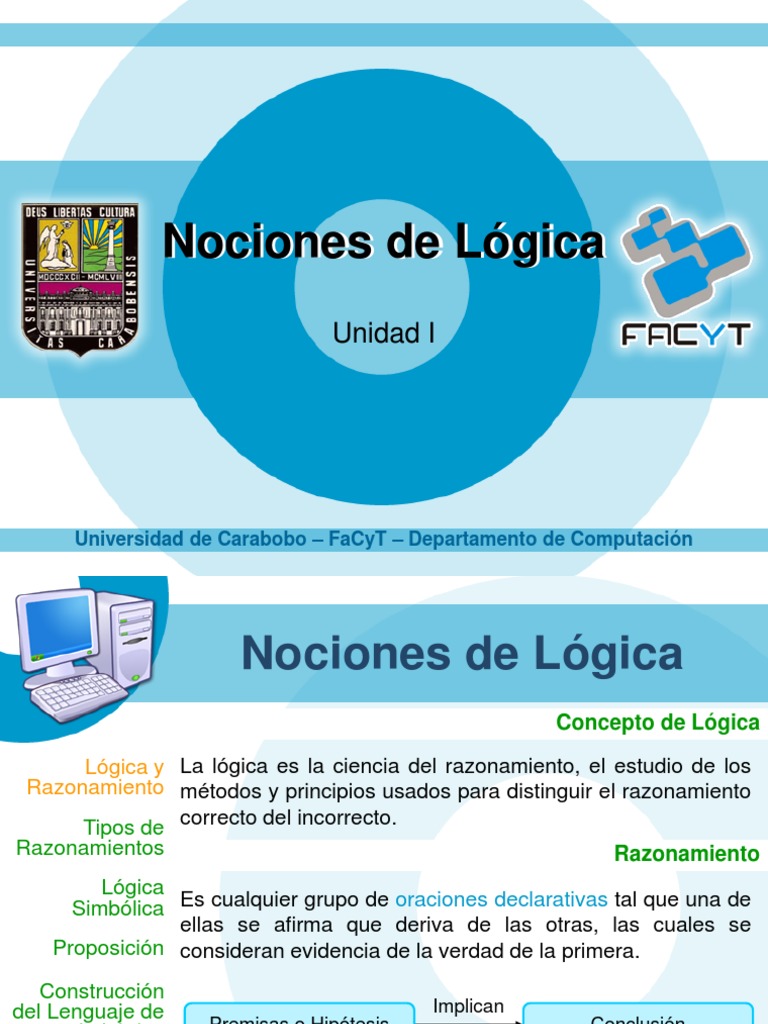 (LAMINAS) Nociones de Lógica 1 | PDF | Proposición | Si y solo si