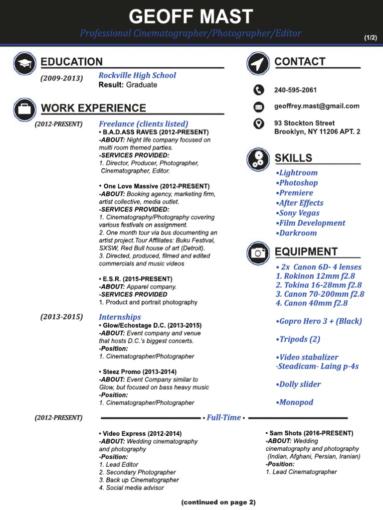 Geoff Mast Small Resume | PDF