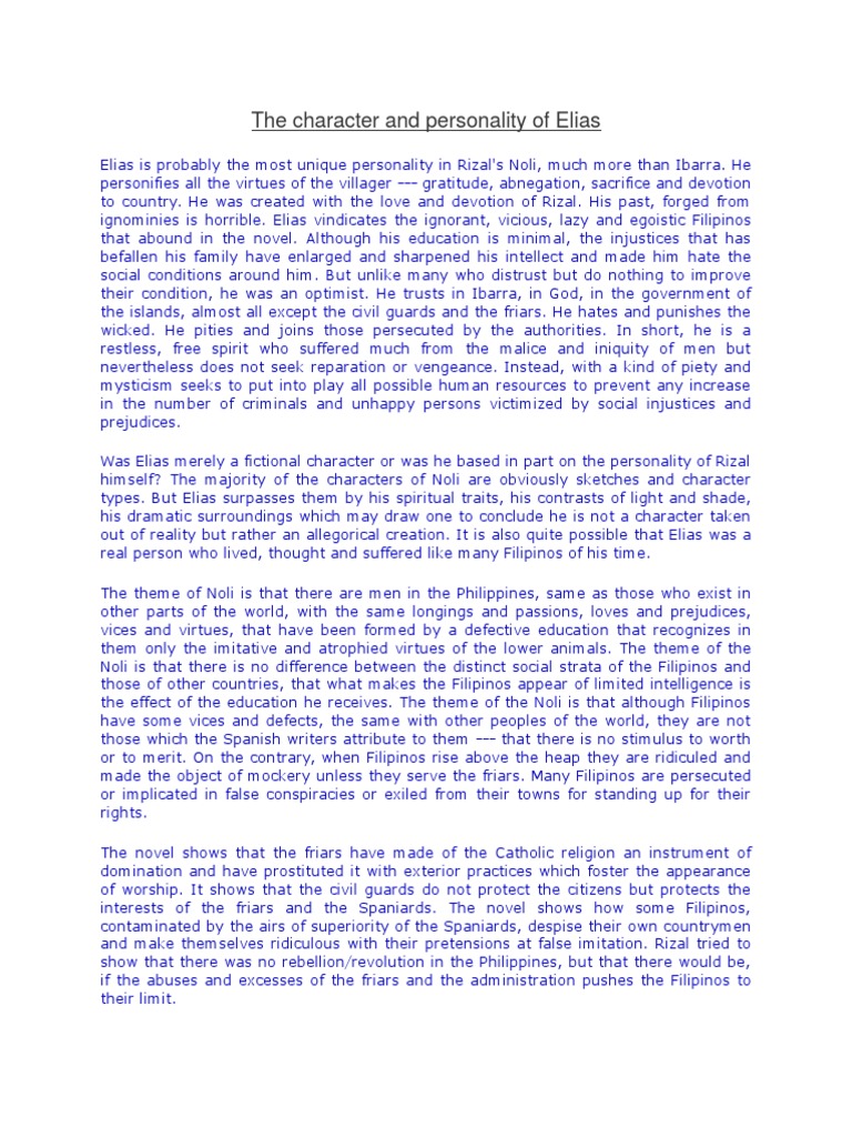 The Character and Personality of Elias | PDF | Elijah | Philippines