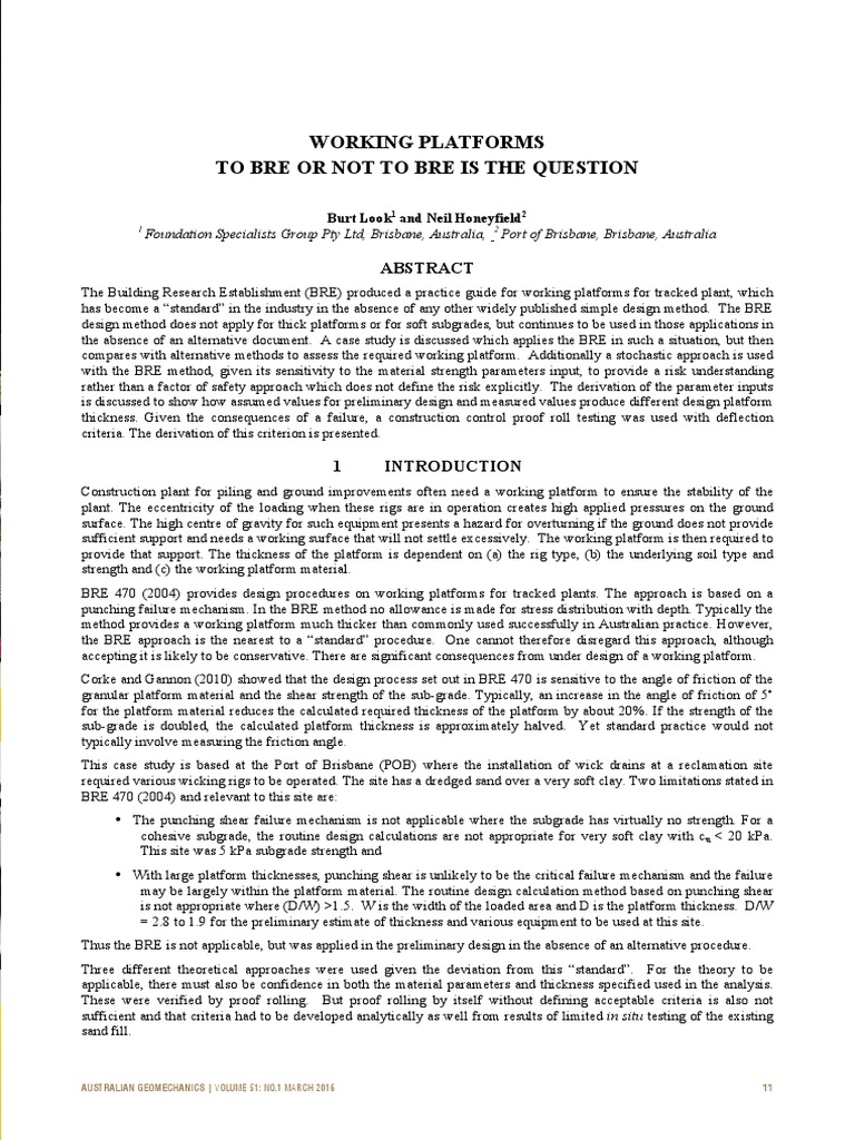 Working Platforms To BRE or Not To BRE Is The Question Mar 16 AG PDF ...