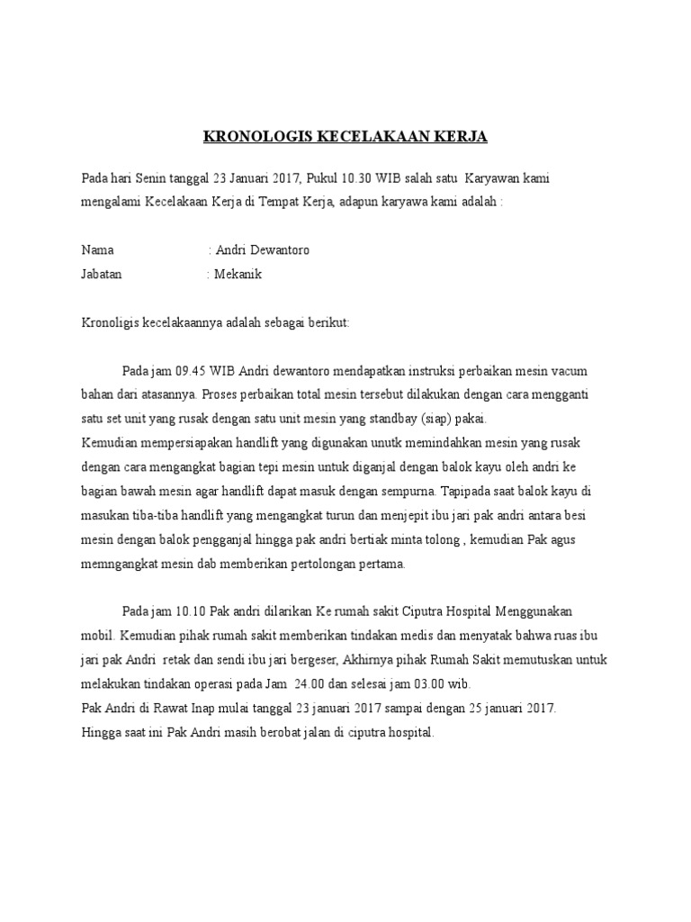 Surat Kronologis-1 | PDF